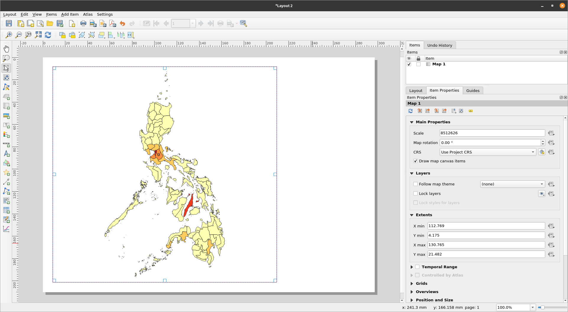 Add some more map elements such as a Title, North Arrow, Scale, and Legend.