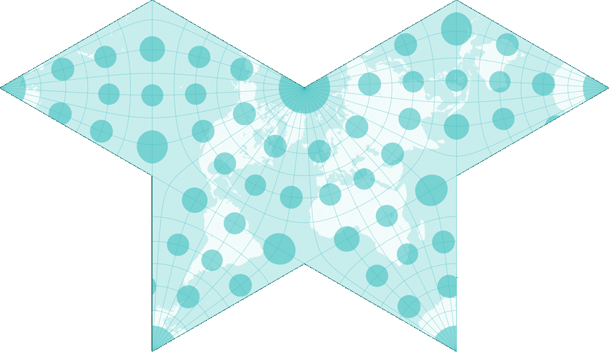 Figure 10. The Cahill/Butterfly Projection (Conformal)