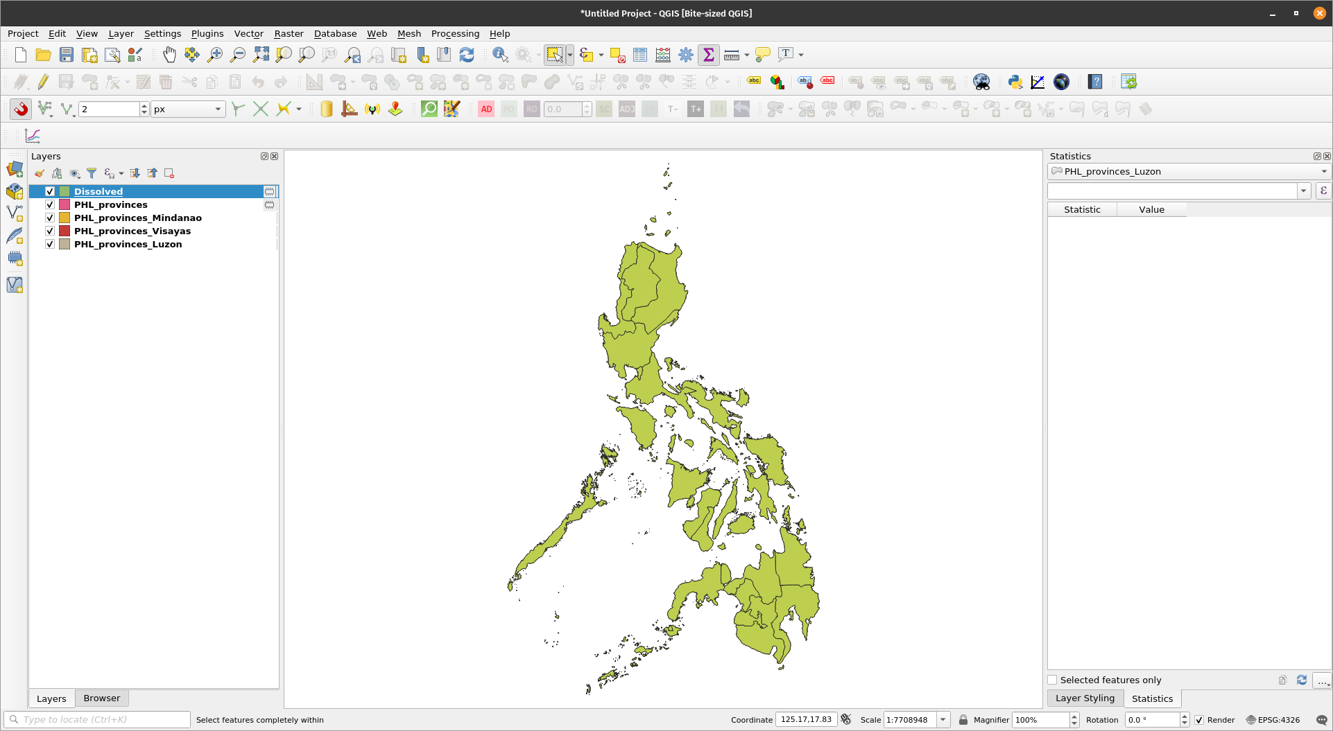 Reprojecting vectors